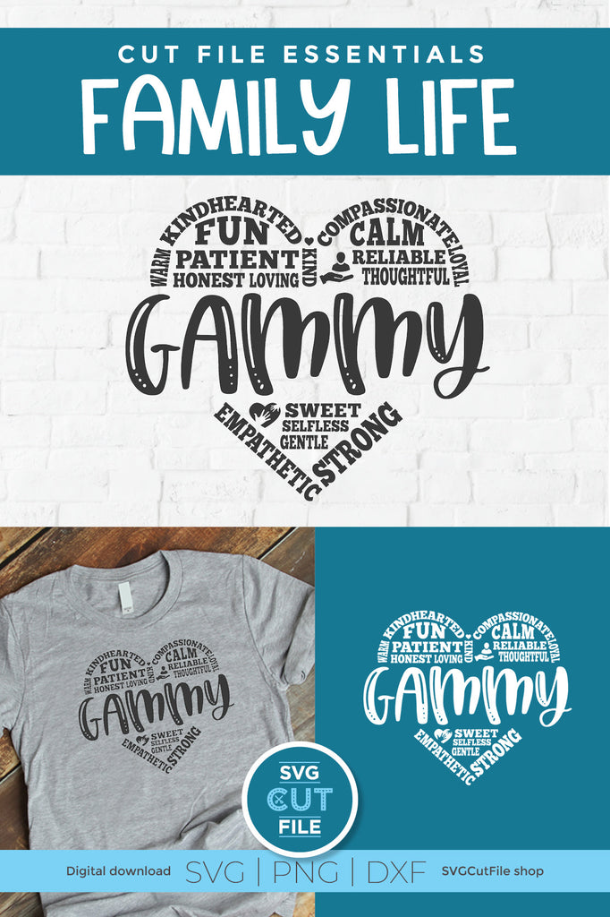 Gammy svg subway art for Cricut or Silhouette - So Fontsy