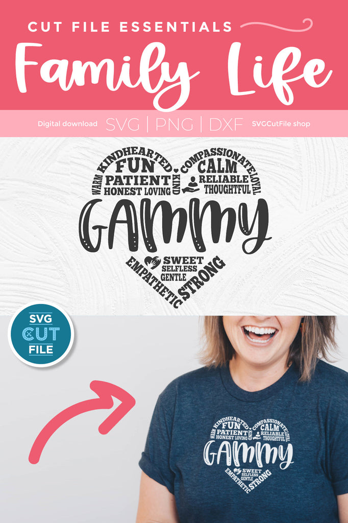 Gammy svg subway art for Cricut or Silhouette - So Fontsy