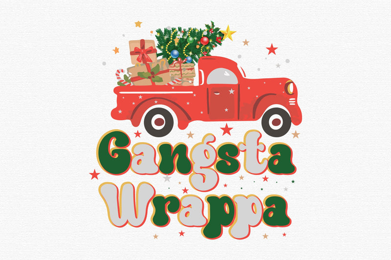 Gangsta Wrappa Christmas PNG Sublimation - So Fontsy