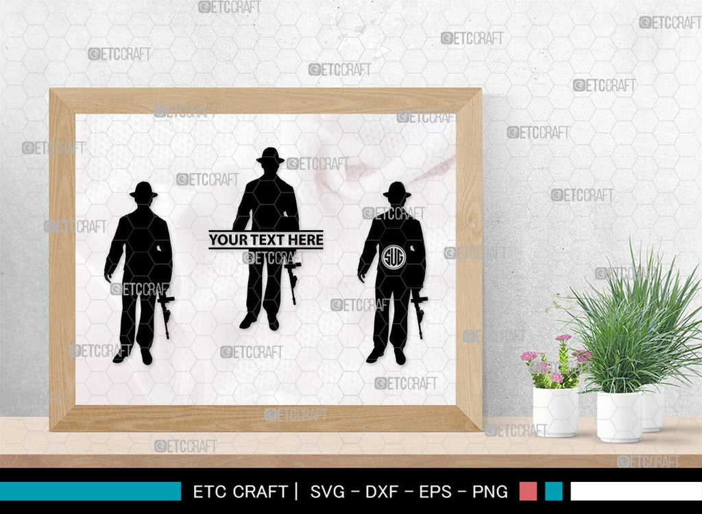 Gangstar Monogram, Gangstar Silhouette, Gangstar SVG, Gangsta, Man Svg ...