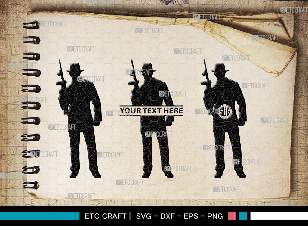 Gangstar Monogram, Gangstar Silhouette, Gangstar SVG, Gangsta, Man Svg ...