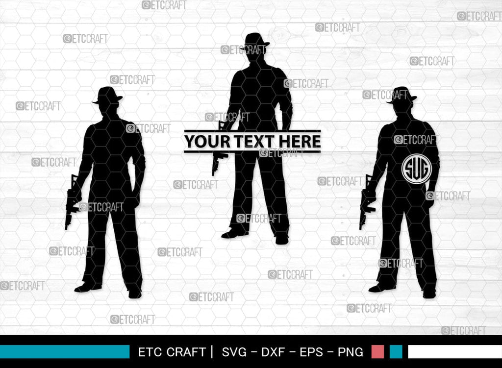 Gangstar Monogram, Gangstar Silhouette, Gangstar SVG, Gangsta, Man Svg ...