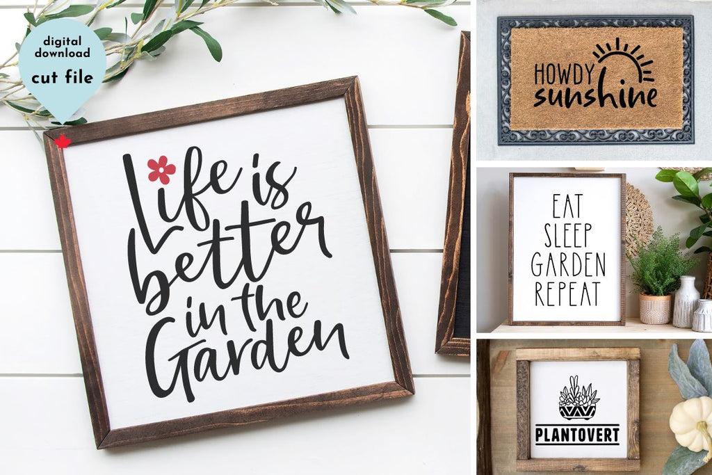 Garden Bundle SVG Cut Files - 13 Spring/Summer Gardening Designs - So ...