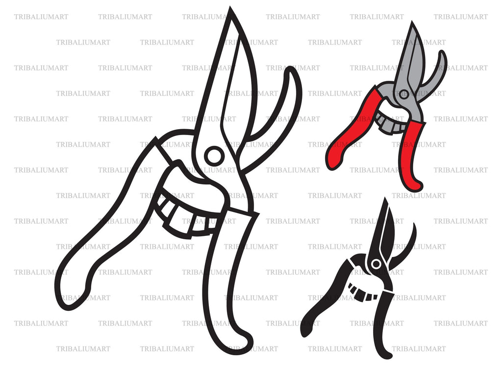 Garden shears. Cut files for Cricut (eps, svg, pdf, png, dxf, jpeg ...