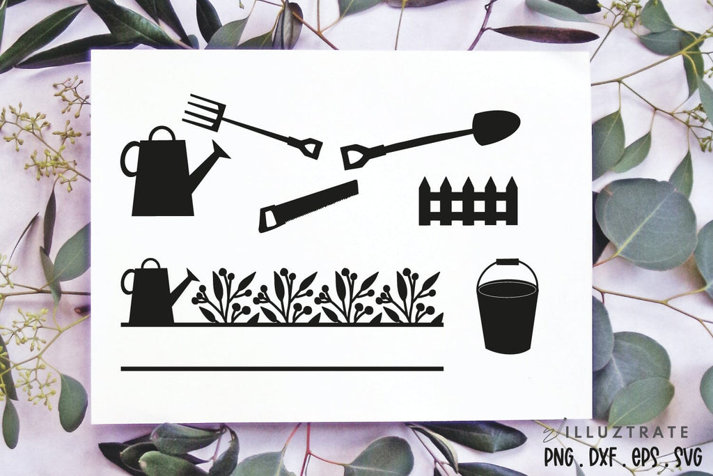 Gardening SVG | Garden Tools SVG / Garden Monogram - So Fontsy