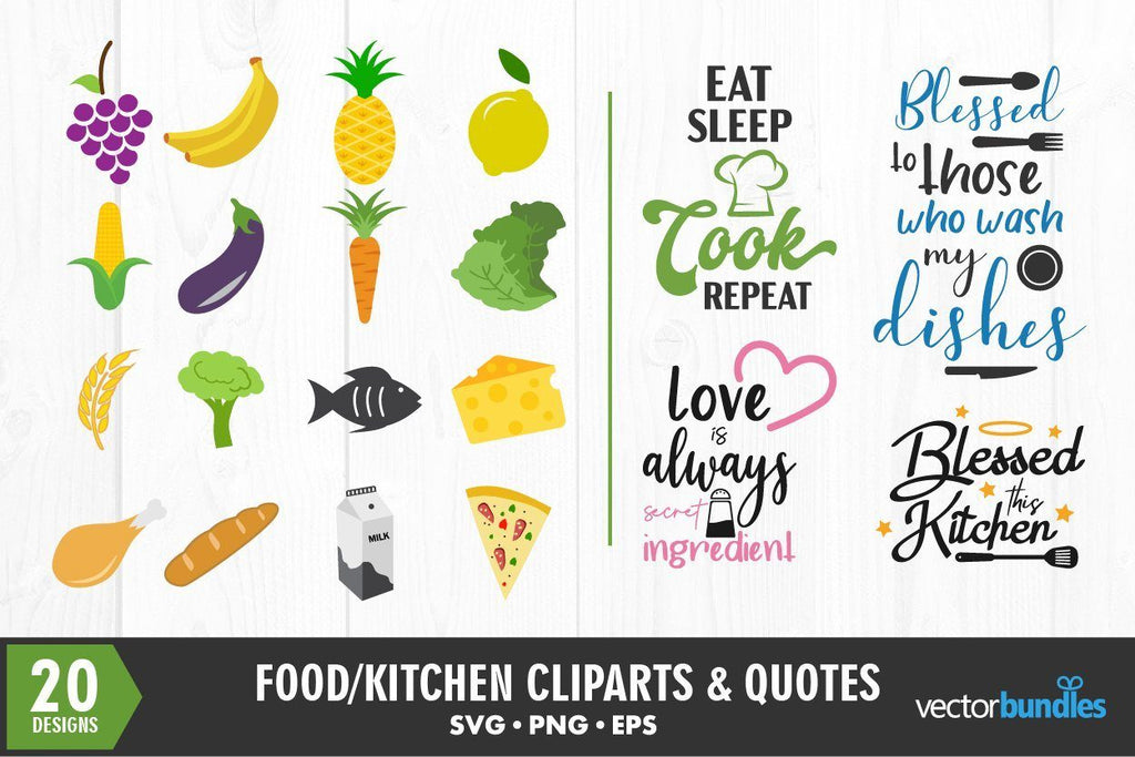 Gastronomy food svg bundle - So Fontsy