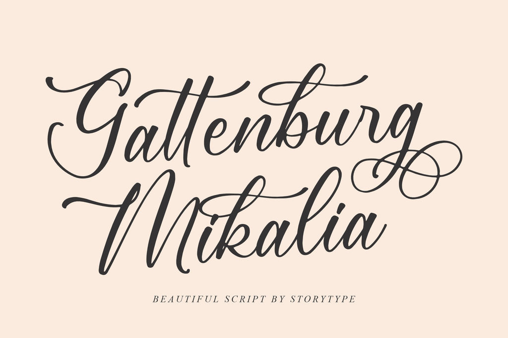 Gattenburg Mikalia Beautiful Script - So Fontsy