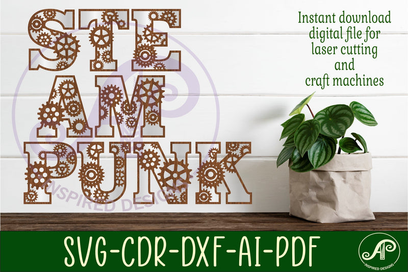 Gear Steampunk alphabet letter set bundle . 47 letters - So Fontsy