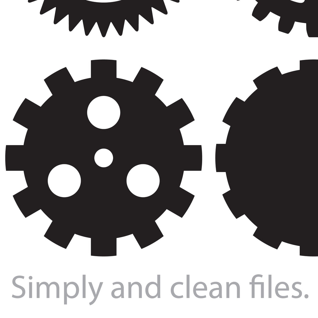 Gears Collection Set (Machine Cog). Cut files for Cricut. Clip Art ...