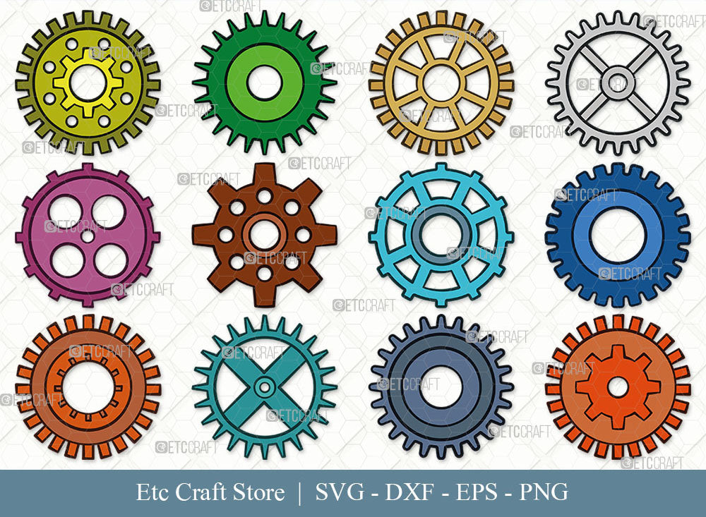 Gears SVG, Gears Clipart, Metal Gears Svg, Machine Gear Svg, Cogs and ...