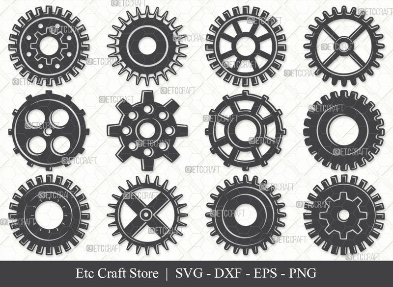 Gears SVG, Gears Silhouette, Metal Gears Svg, Machine Gear Svg, Cogs ...