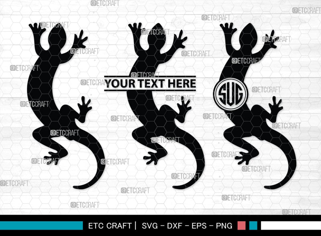 Gecko Monogram, Gecko Silhouette, Gecko SVG, Lizard Svg, Reptile Svg ...