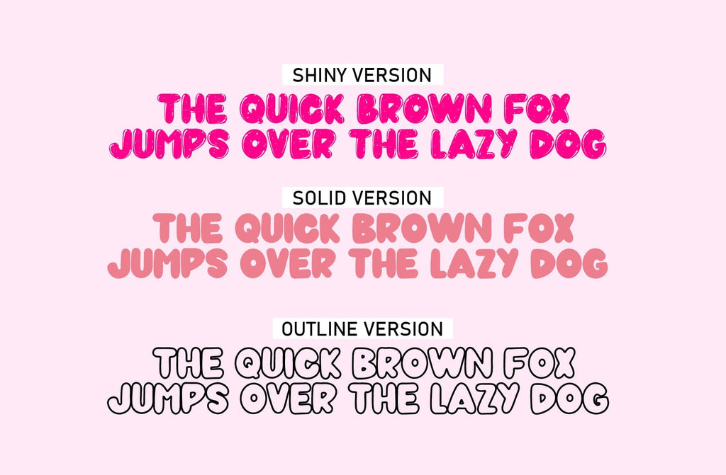 GENERAL A Trendy Shiny Font in 6 Versions - So Fontsy