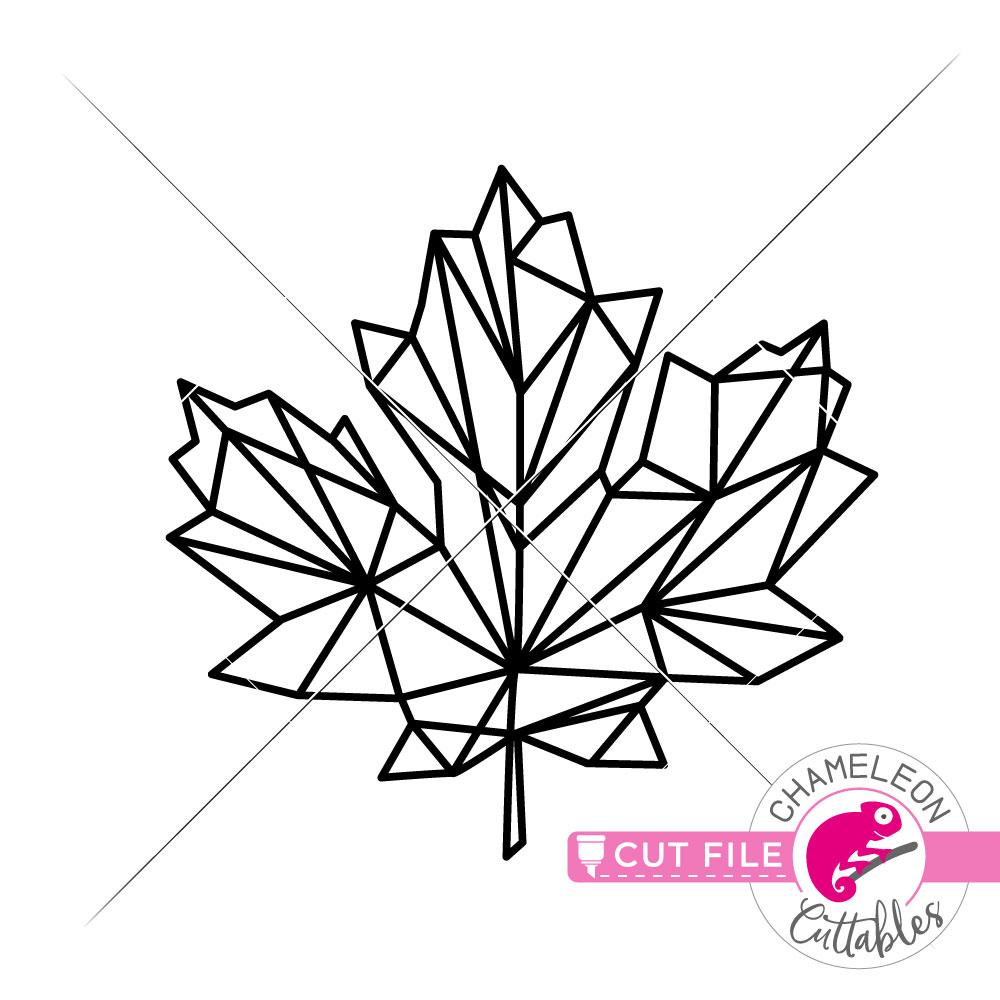 Geometric Maple Leaf File - Fall - Thanksgiving - Leaves - SVG PNG DXF ...