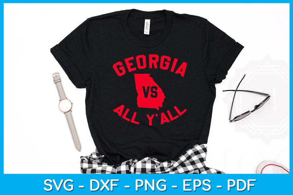 Georgia Vs All Y'all SVG PNG PDF DXF Cut File - So Fontsy