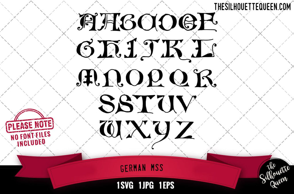 German Mss alphabets - ABC letters - So Fontsy