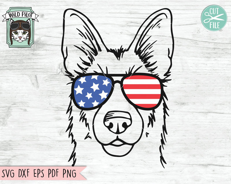 German Shepherd SVG, Fourth of July Dog svg file, July 4th German ...