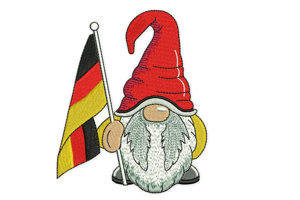 Germany Embroidery Design, German Gnome Embroidery Design - So Fontsy