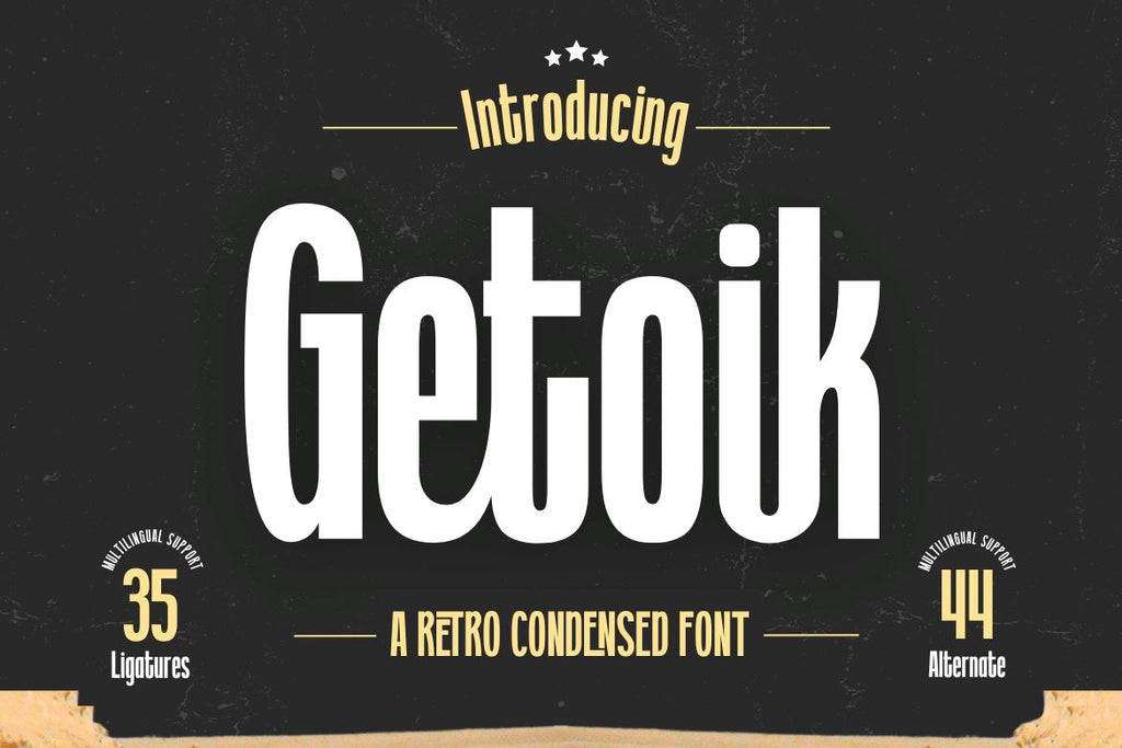 Getoik | Retro Condensed Font - So Fontsy