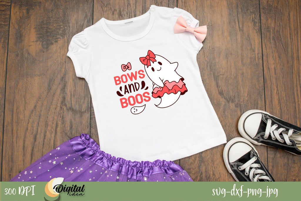 Ghost Picture SVG. Bows And Boos SVG. - So Fontsy
