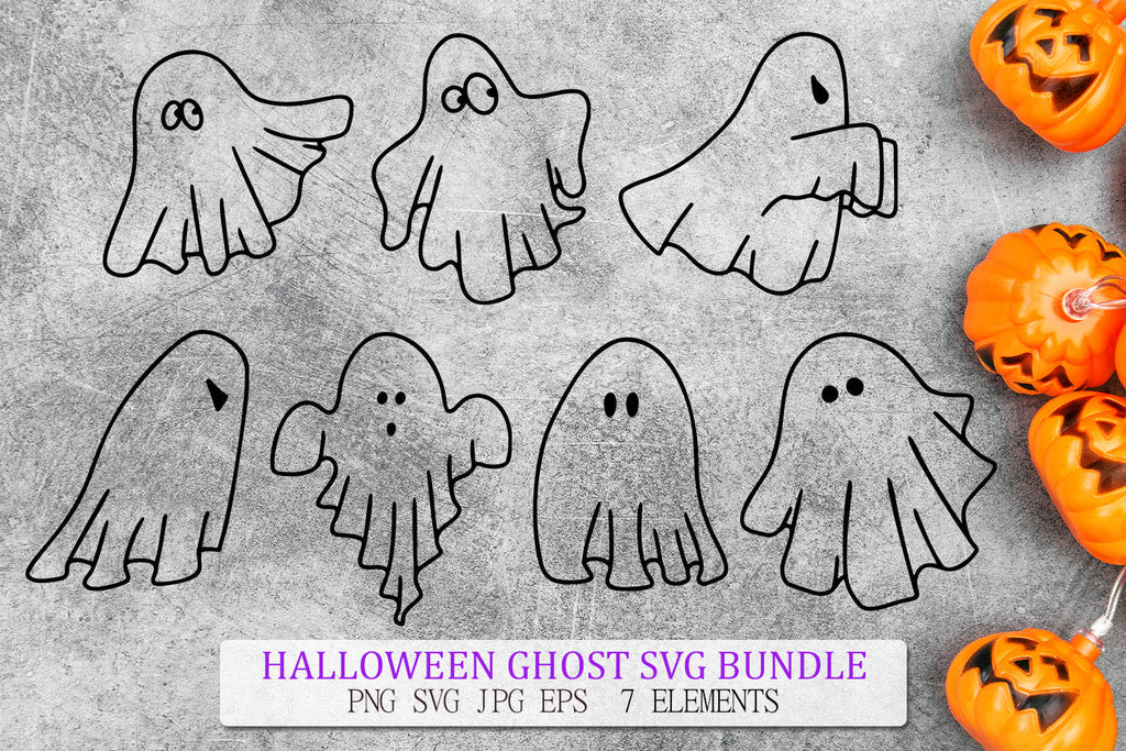 Ghost SVG Bundle | Spooky Halloween Decorations - So Fontsy