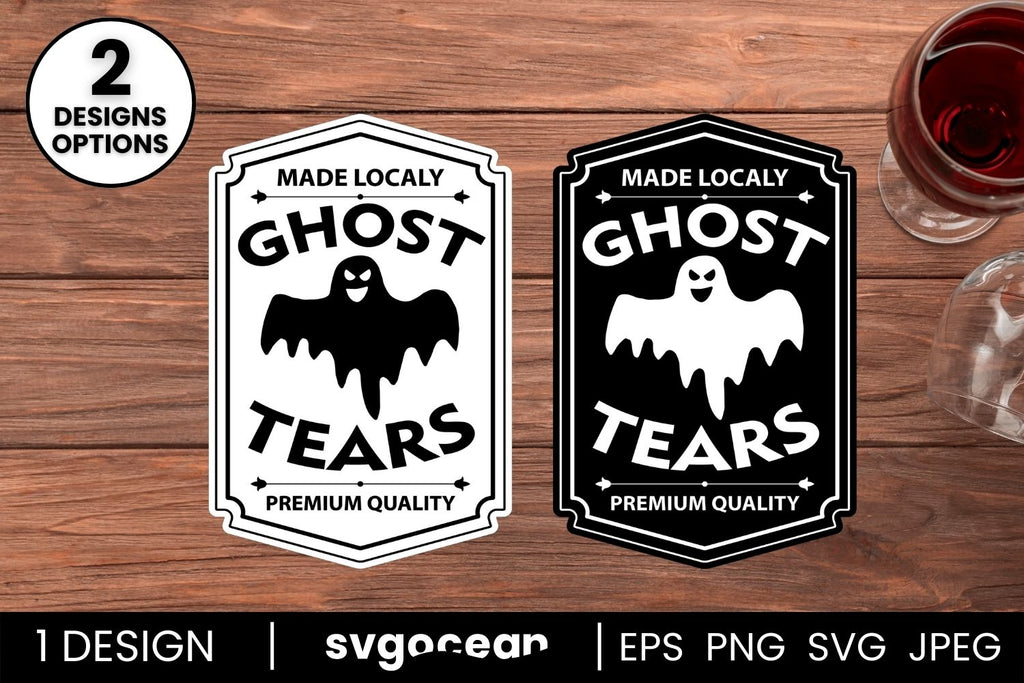 Ghost Tears Bottle Labels Svg - So Fontsy