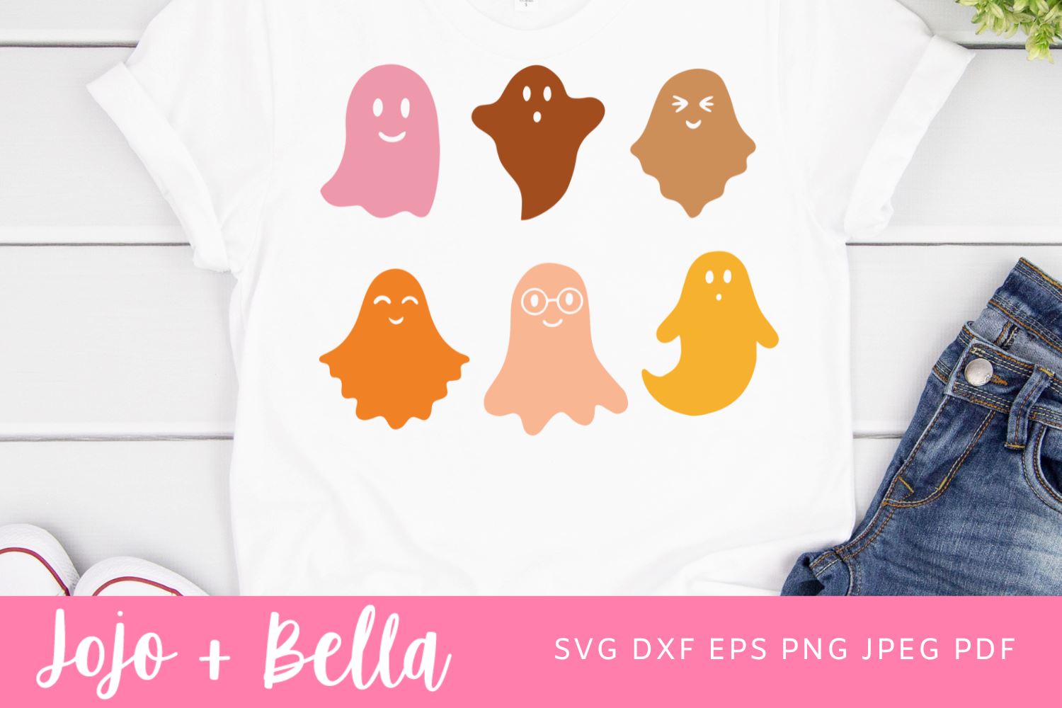 Ghosts Bundle SVG, Halloween Shirt Svg, Cute Ghost Svg, Cute Spooky Svg ...