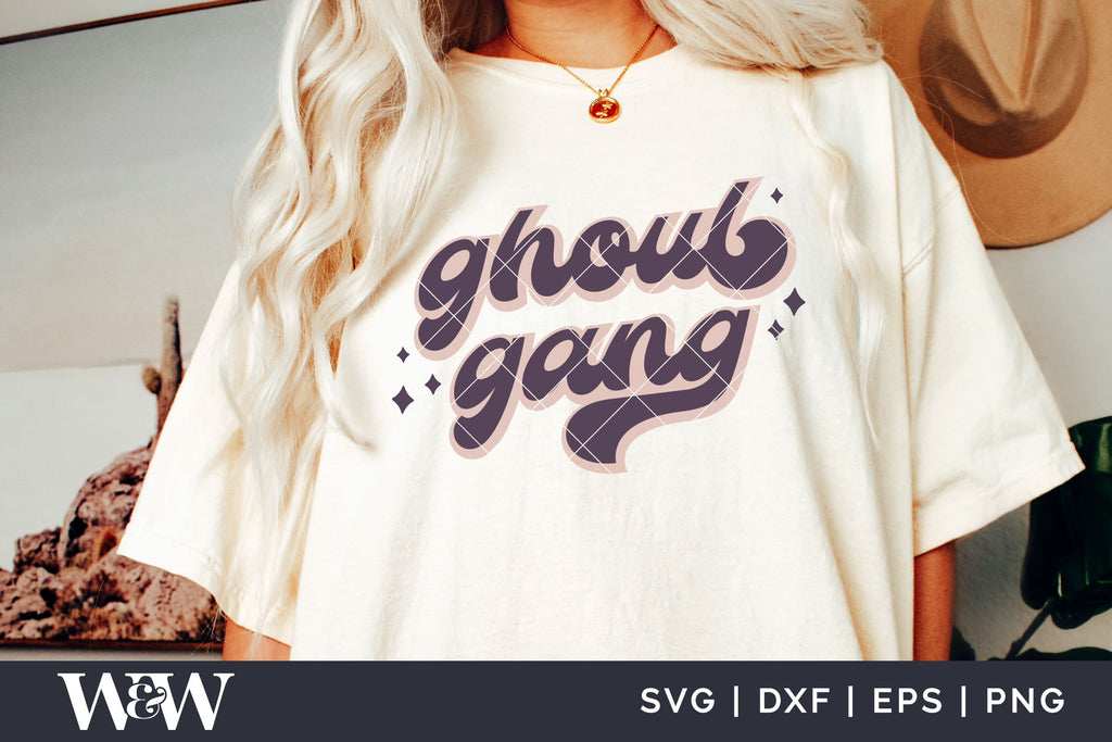 Ghoul Gang SVG | Retro Halloween Shirt SVG - So Fontsy