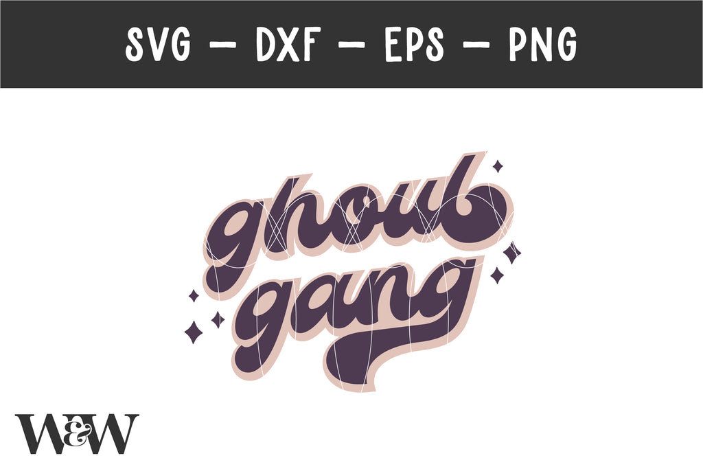 Ghoul Gang SVG | Retro Halloween Shirt SVG - So Fontsy
