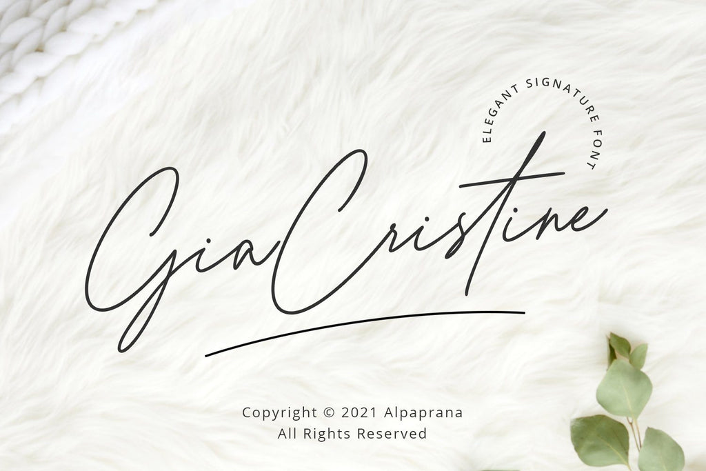 Gia Cristine - Elegant Signature Font - So Fontsy