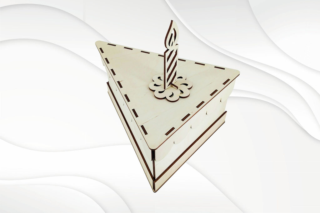 Gift box cake Birthday svg dxf design laser cut. Laser file. - So Fontsy