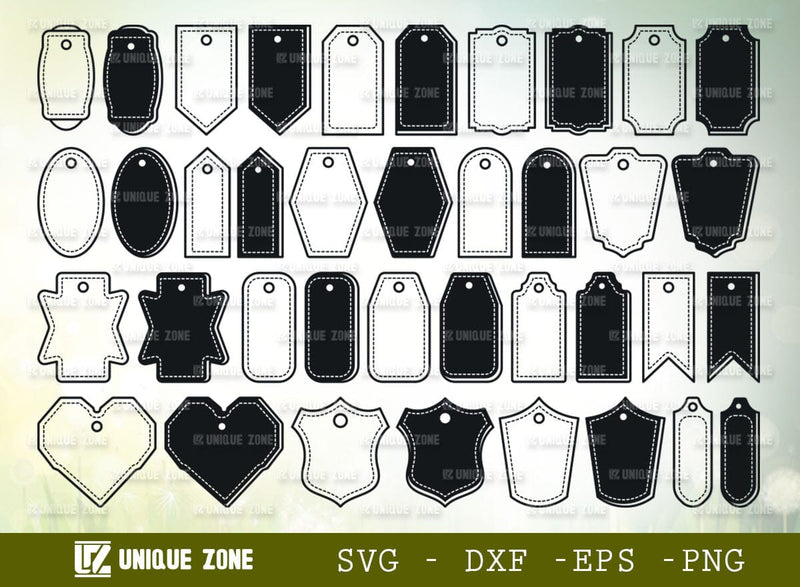 Gift Tags SVG Bundle, Name Tags Svg, Label Svg, Tag Svg, Cloth Tag Svg ...