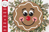 Gingerbread Face SVG | Christmas / Winter Round Design - So Fontsy