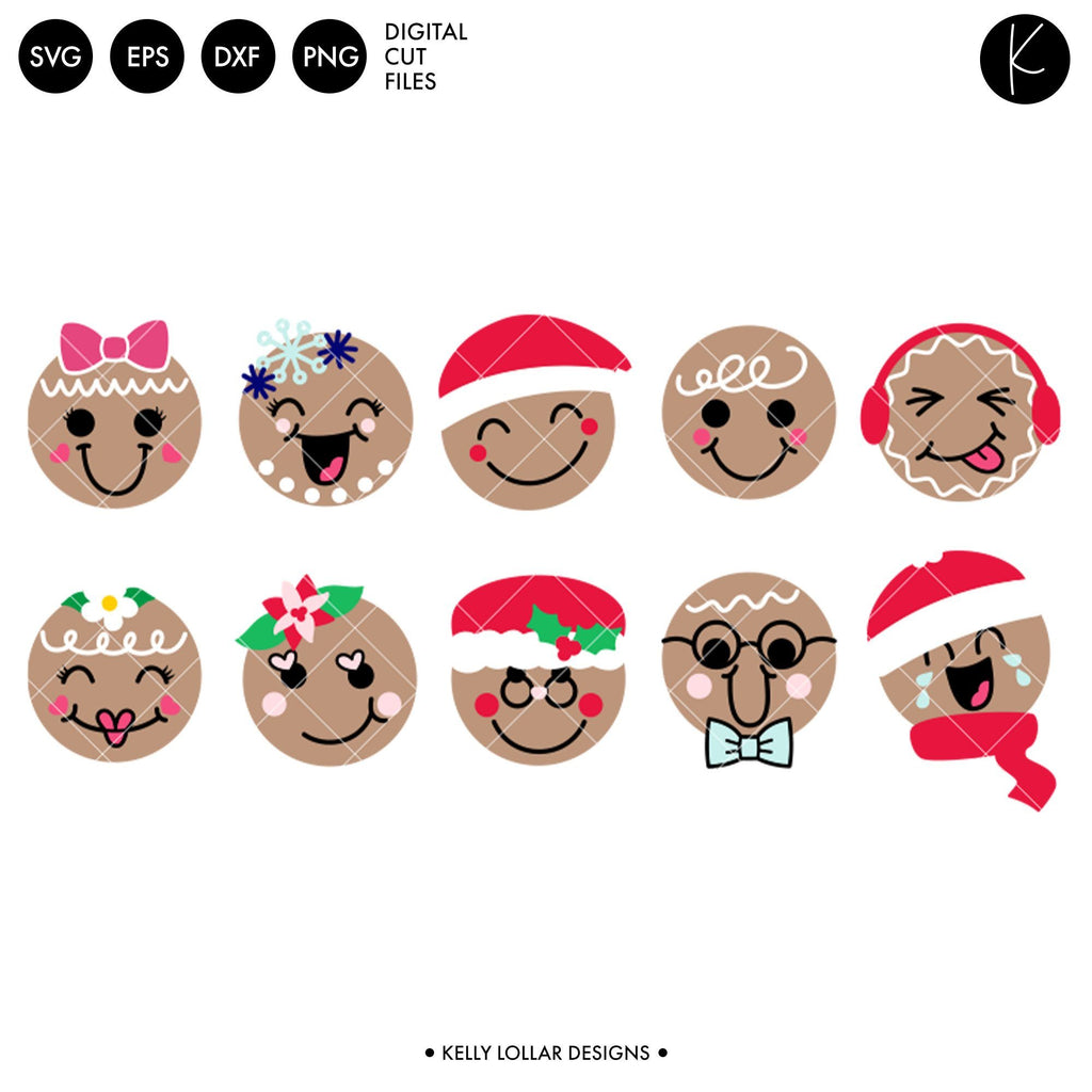 Gingerbread Faces Pack - So Fontsy