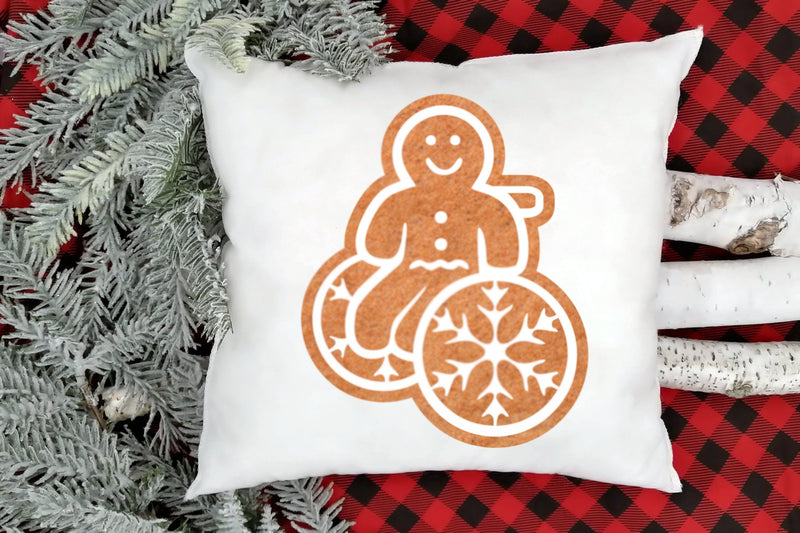 Gingerbread SVG Man in Wheelchair, and Gingerbread Woman - So Fontsy