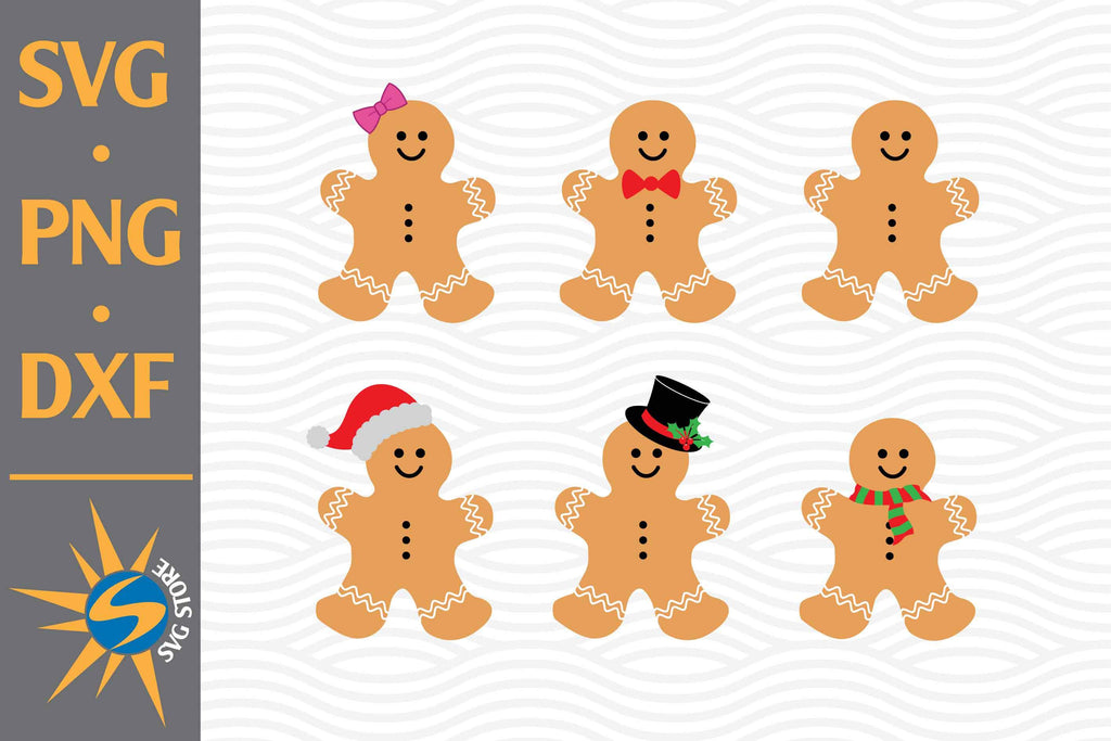 Gingerbread SVG, PNG, DXF Digital Files Include - So Fontsy