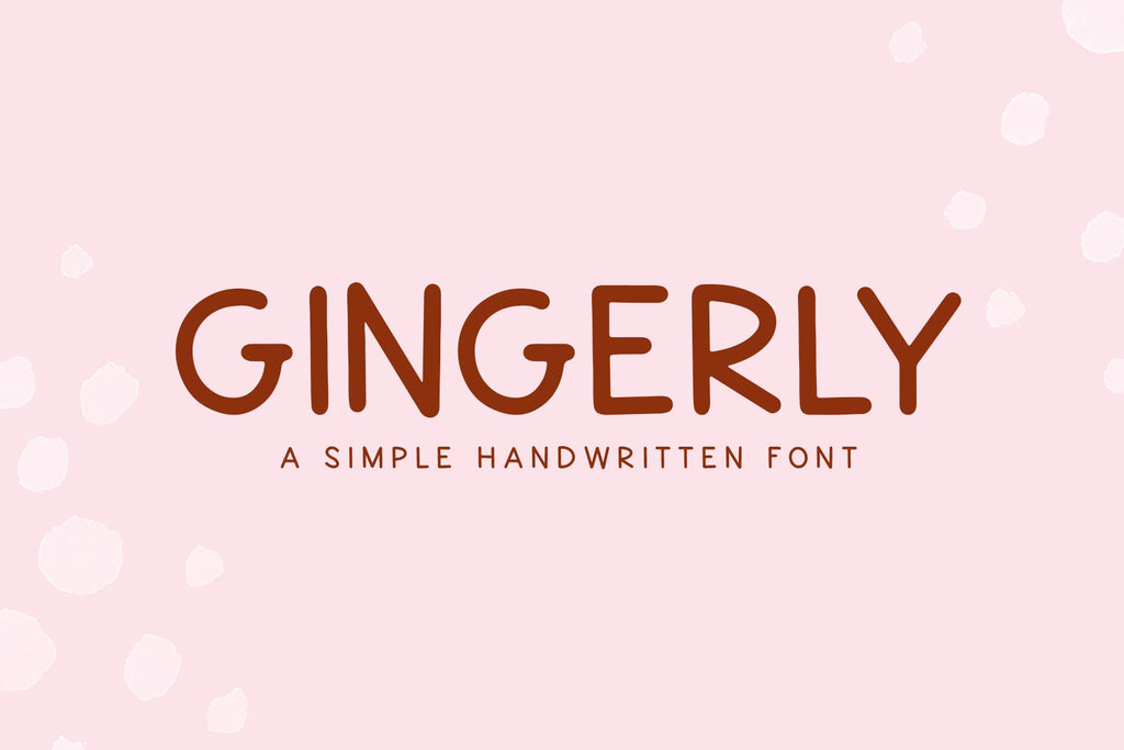 Gingerly - Handwritten Display Font - So Fontsy