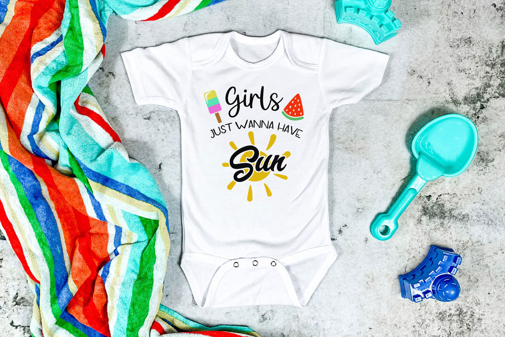 Girls Just Wanna Have Sun SVG - So Fontsy