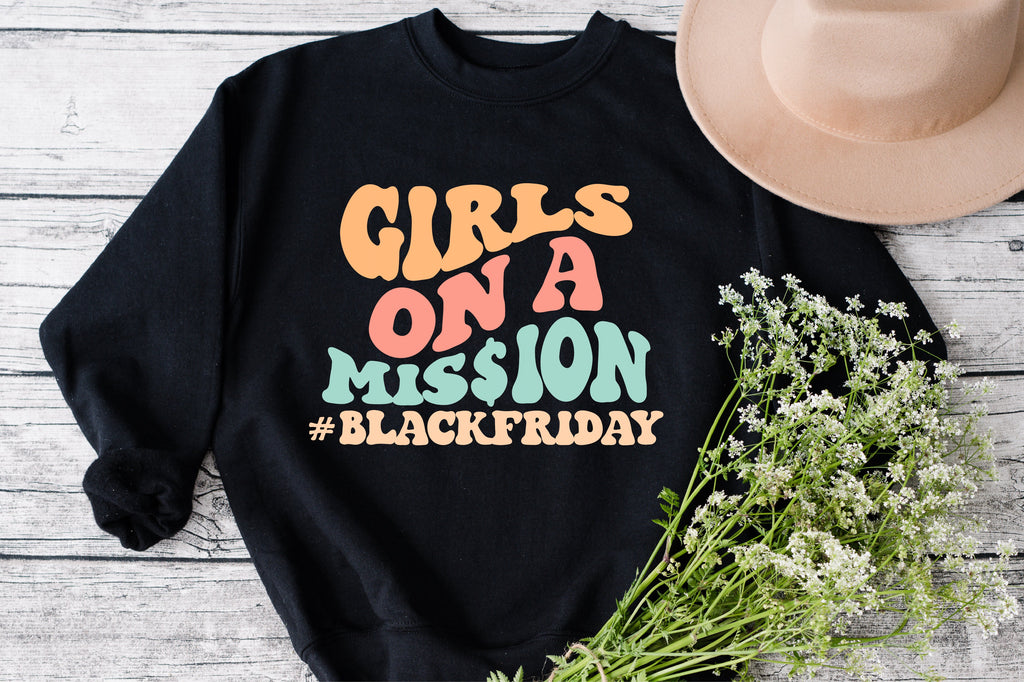 Girls On A Mission svg, Thanksgiving svg, Black Friday svg, silhouette ...