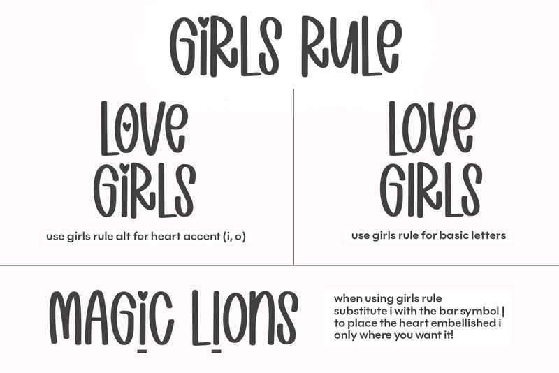 Girls Rule - Cute Handwritten Font - So Fontsy