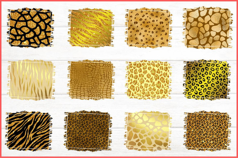 Glam Animal Print Sublimation Background Bundle - So Fontsy