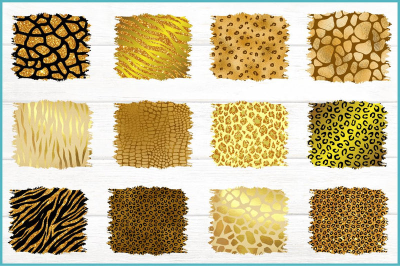 Glam Animal Print Sublimation Background Bundle - So Fontsy
