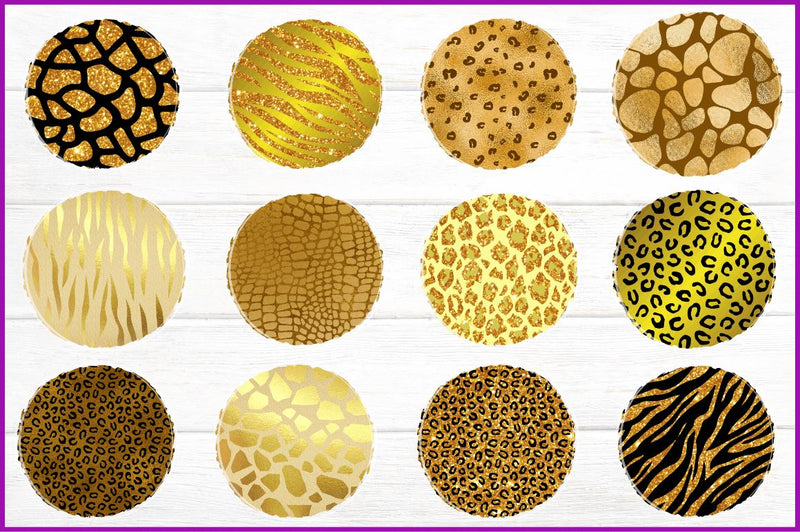Glam Animal Print Sublimation Background Bundle - So Fontsy