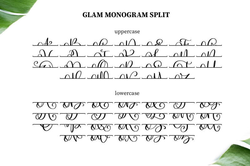 Glam Monogram - So Fontsy