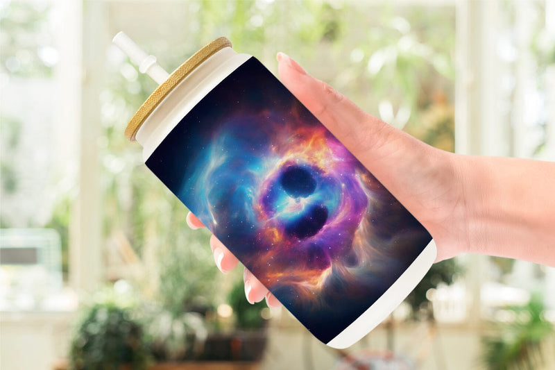 Glass Can Wrap Exploding Galaxy Nebula - So Fontsy