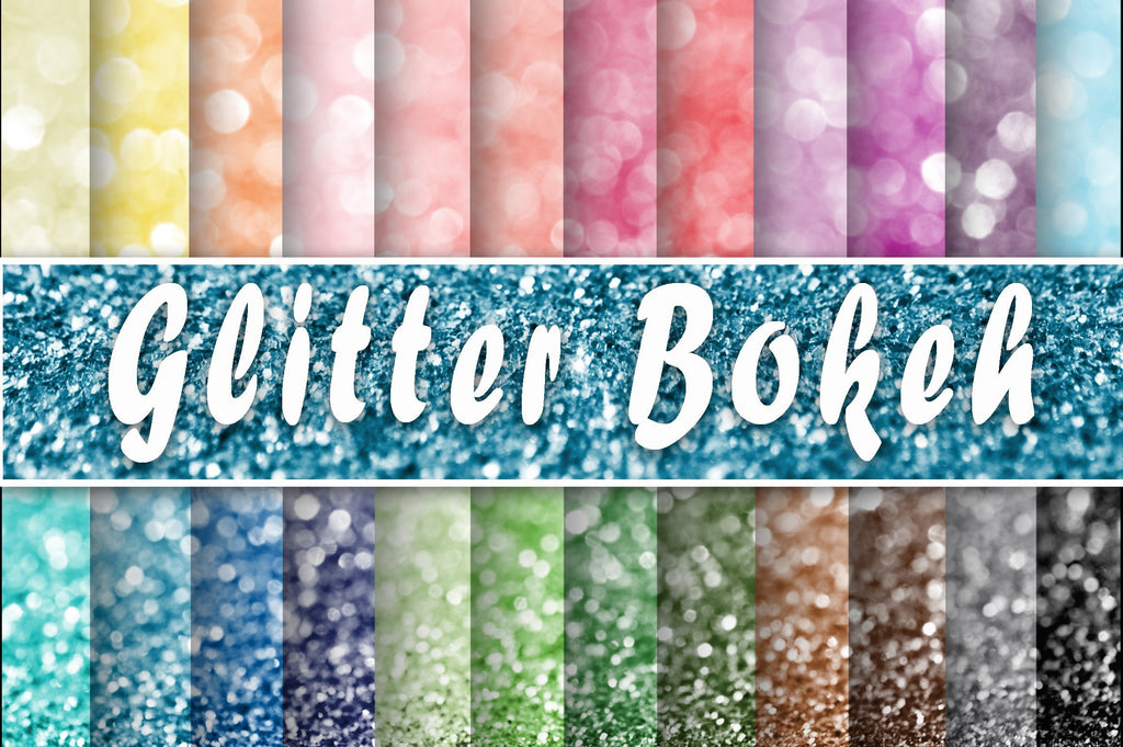 Glitter Bokeh Textures Digital Paper - So Fontsy