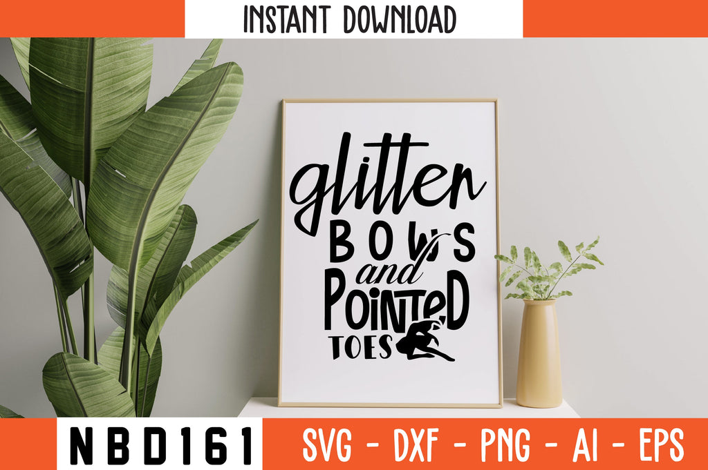 glitter bows and pointed toes Svg Design - So Fontsy