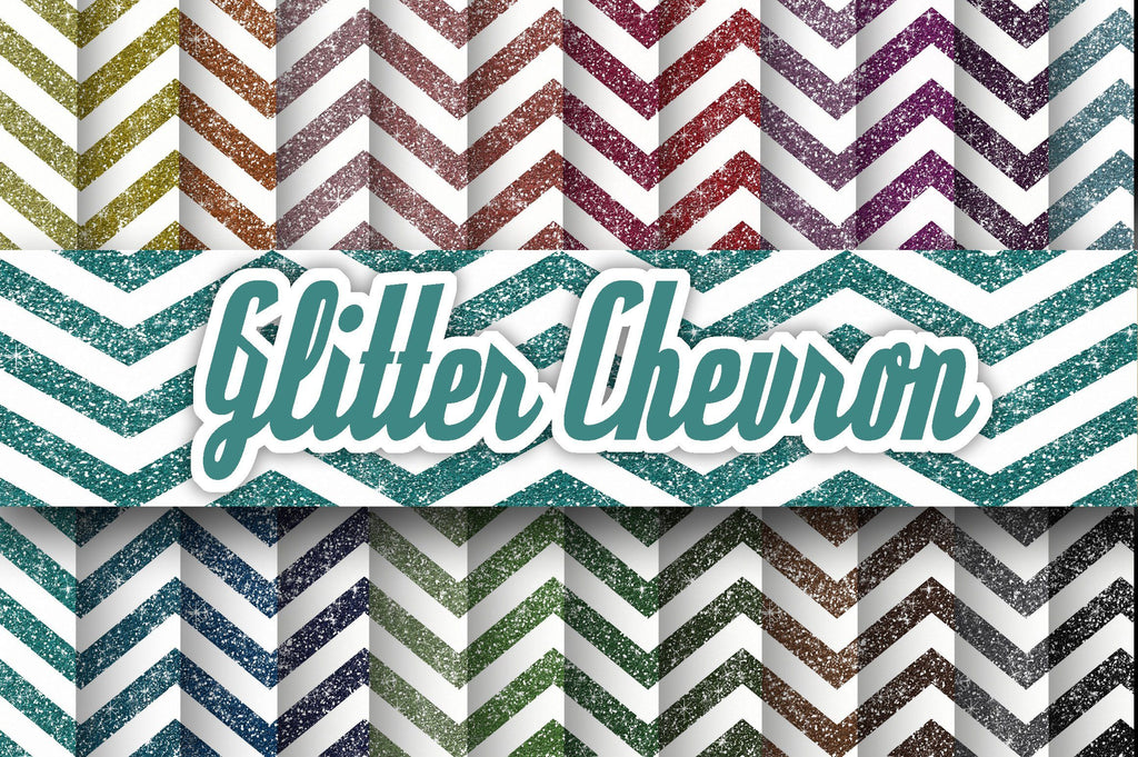 Glitter Chevron Textures Digital Paper - So Fontsy