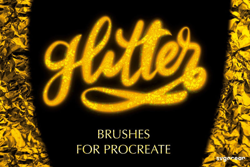 Glitter Procreate Brushes - So Fontsy