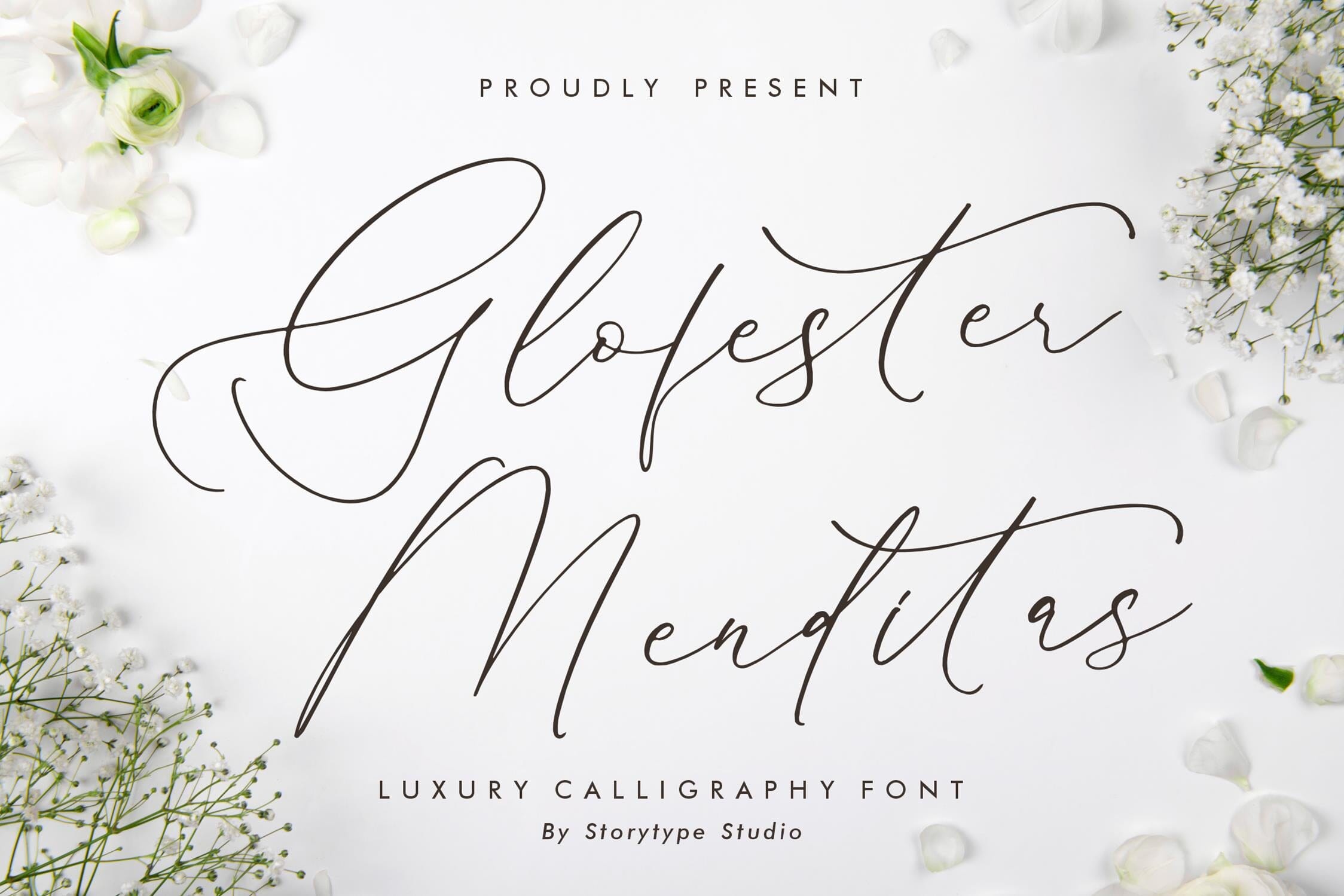 Glofester Menditas - Luxury Calligraphy Font - So Fontsy